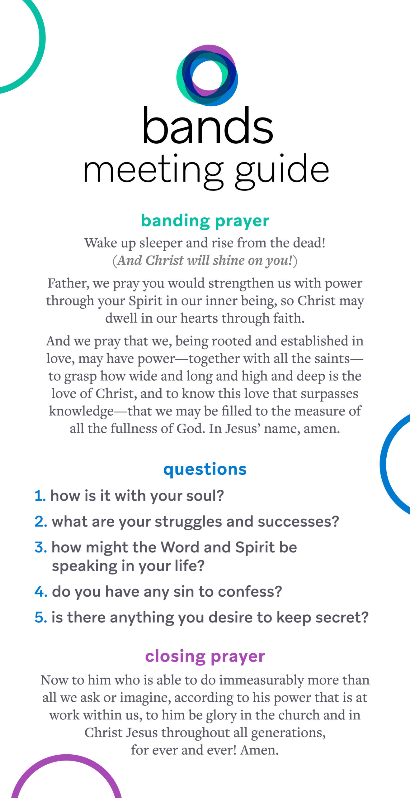 Discipleship Bands – Becoming Like Jesus in Micro-Community